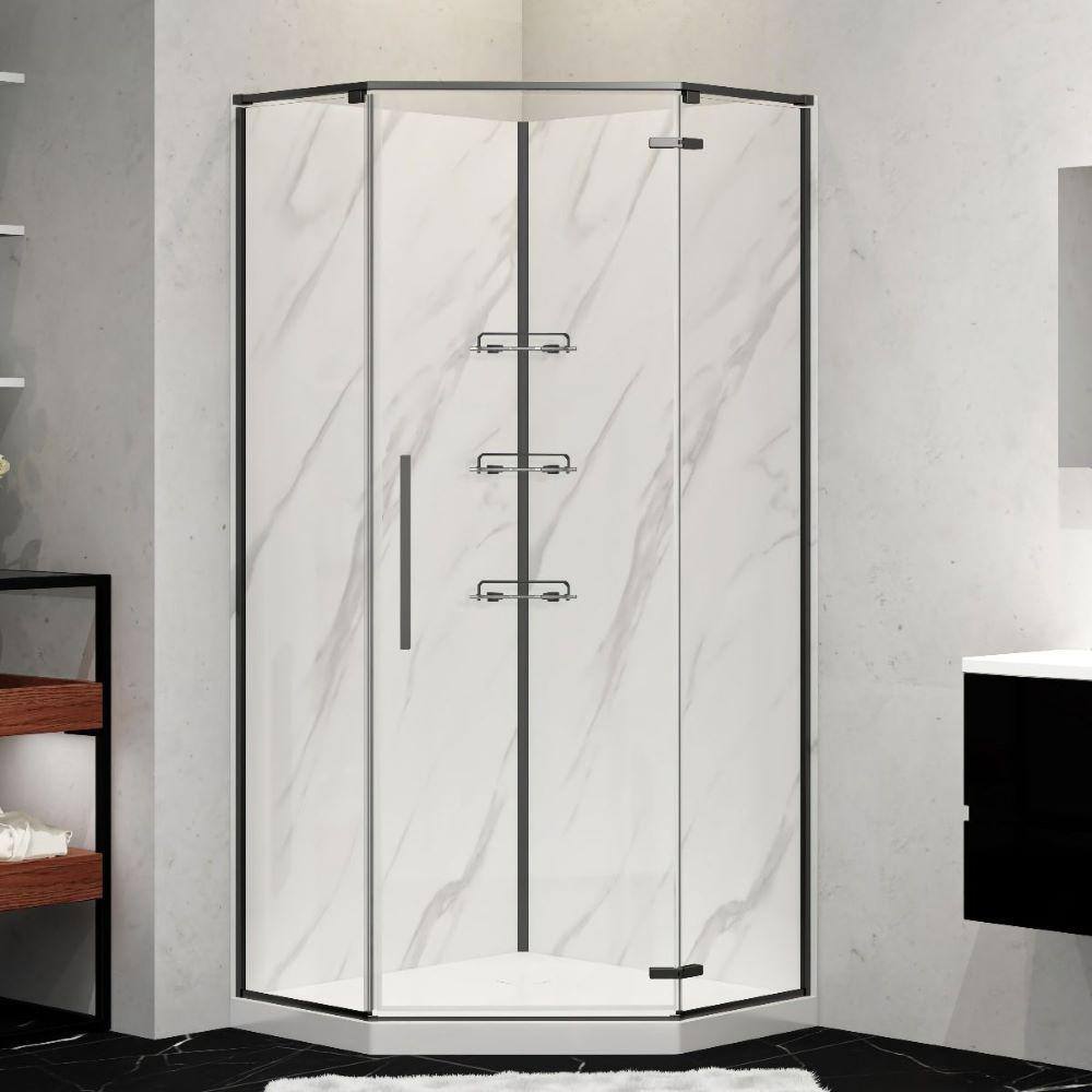 Dreamwerks 36 in. L x 36 in. W x 78.5 in. H Neo Angle Corner Shower ...