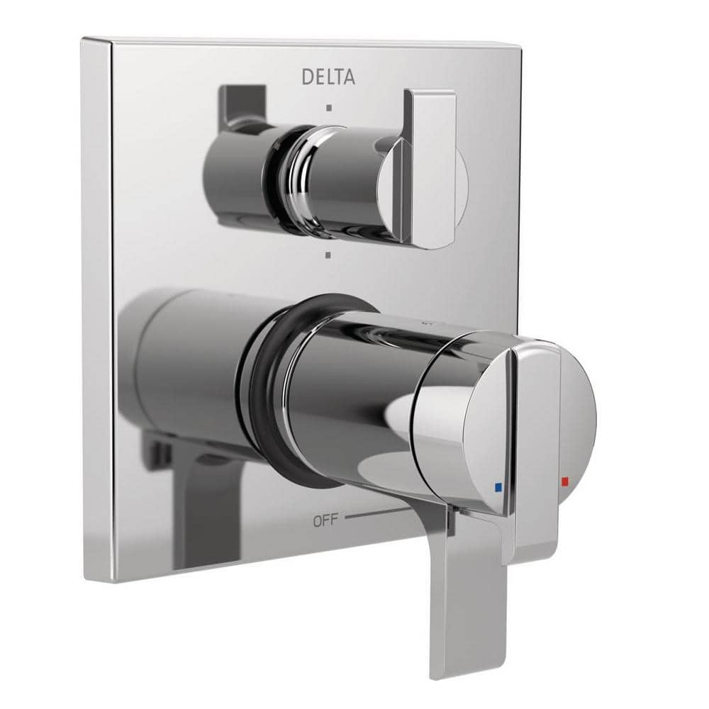 Delta 2-Handle Wall-Mount Valve Trim Kit with 6-Setting Integrated ...
