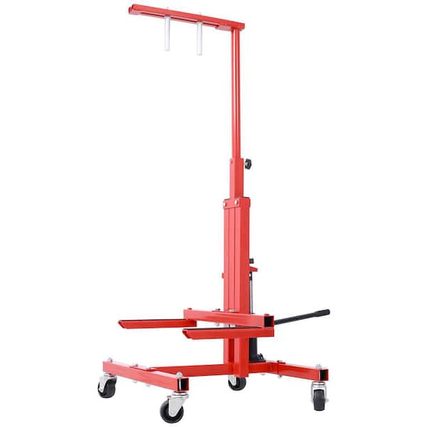 Red 3.8 ft. Hydraulic Door Drywall Panel Hoist Lift Jack Stand Dolly ...