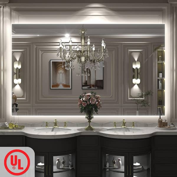 Apmir 60 in. W x 36 in. H Rectangular Frameless UL Certified LED ...