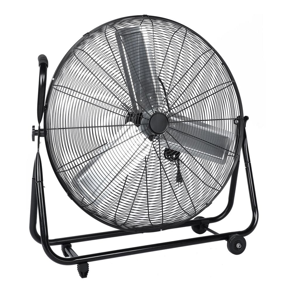 Tidoin 30 in. 3 Fan Speeds Floor Fan in Black with 360° Adjustable Tilt ...