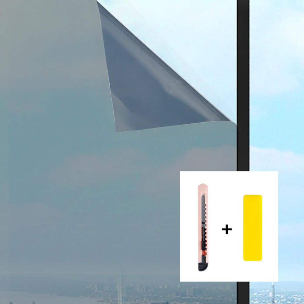 Vsmile 35.43 in. W x 196.85 in. L 1-Way Daytime Privacy Window Film ...