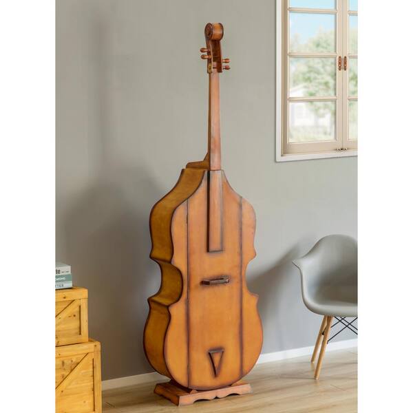 Buy Brown 6.5 Feet Tall Violin, 3 Shelf Large Violin Shaped Cabinet ...
