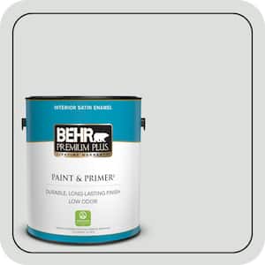 BEHR PREMIUM PLUS 1 gal. #720E-1 Reflecting Pool Eggshell Enamel Low ...