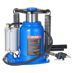 VEVOR Air Hydraulic Bottle Jack, 20 Ton (44092 lbs. ) Capacity, 10.2-19 ...