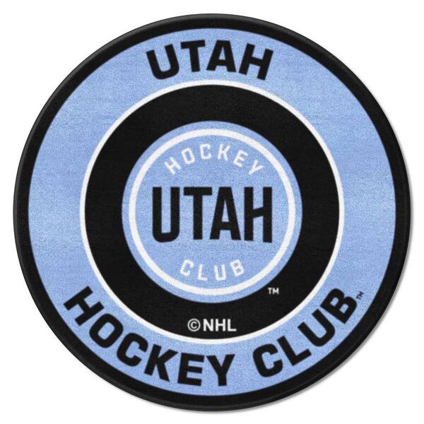 FANMATS NHL-Utah Blue 27 in. Hockey Club Roundel Area Rug Utah Hockey ...