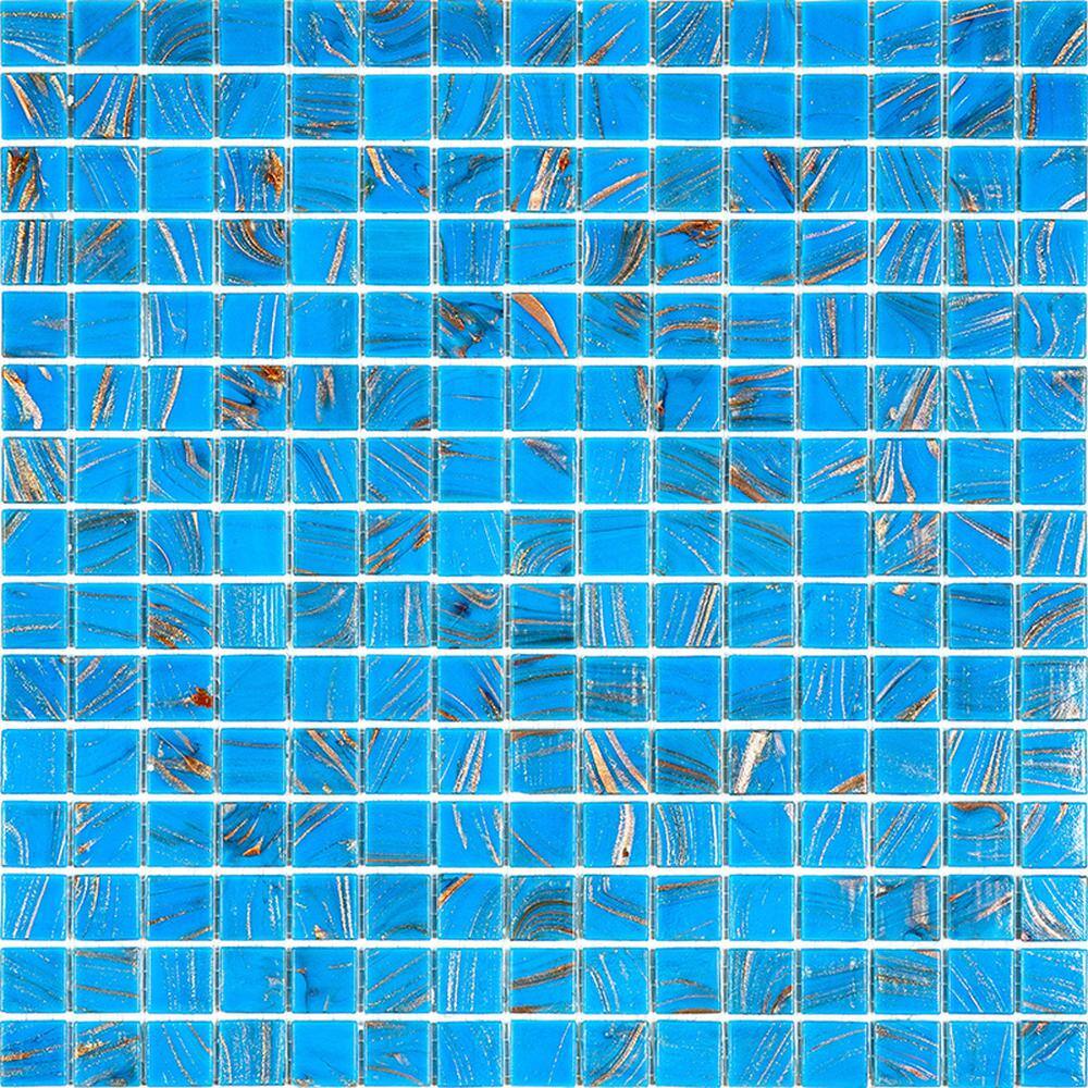 Apollo Tile Celestial 4" x 6" Glossy Rich Electric Blue Glass Mosaic ...