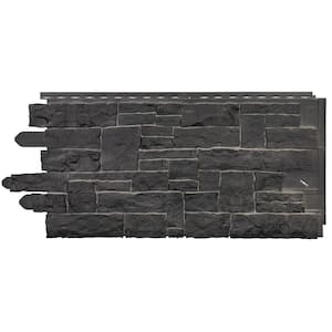 Novik Dry Stacked Stone 41-1/2 in. x 13-1/8 in. Anthracite Vinyl Siding ...