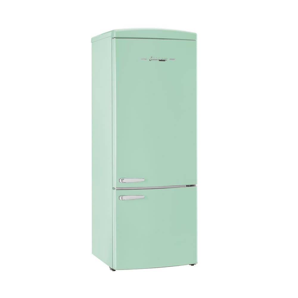 UNIQUE Classic Retro 28 in. 16.7 cu. ft. Frost Free Bottom Freezer ...