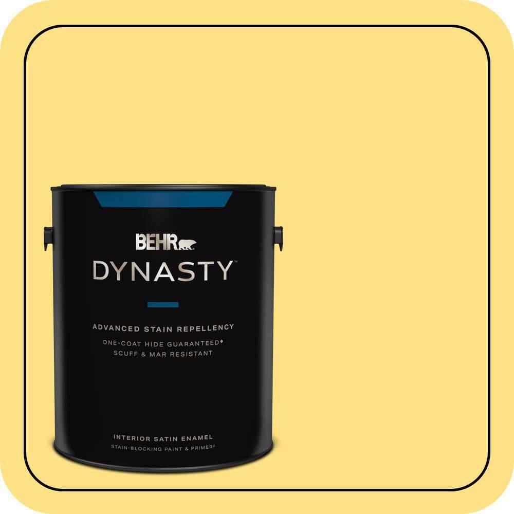 BEHR DYNASTY 1 gal. #360B-4 Sweet Chamomile Satin Enamel Interior Stain ...