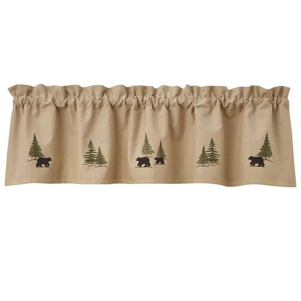 Park Designs Black Bear Embroidered Lined Valance 782-47B - The Home Depot