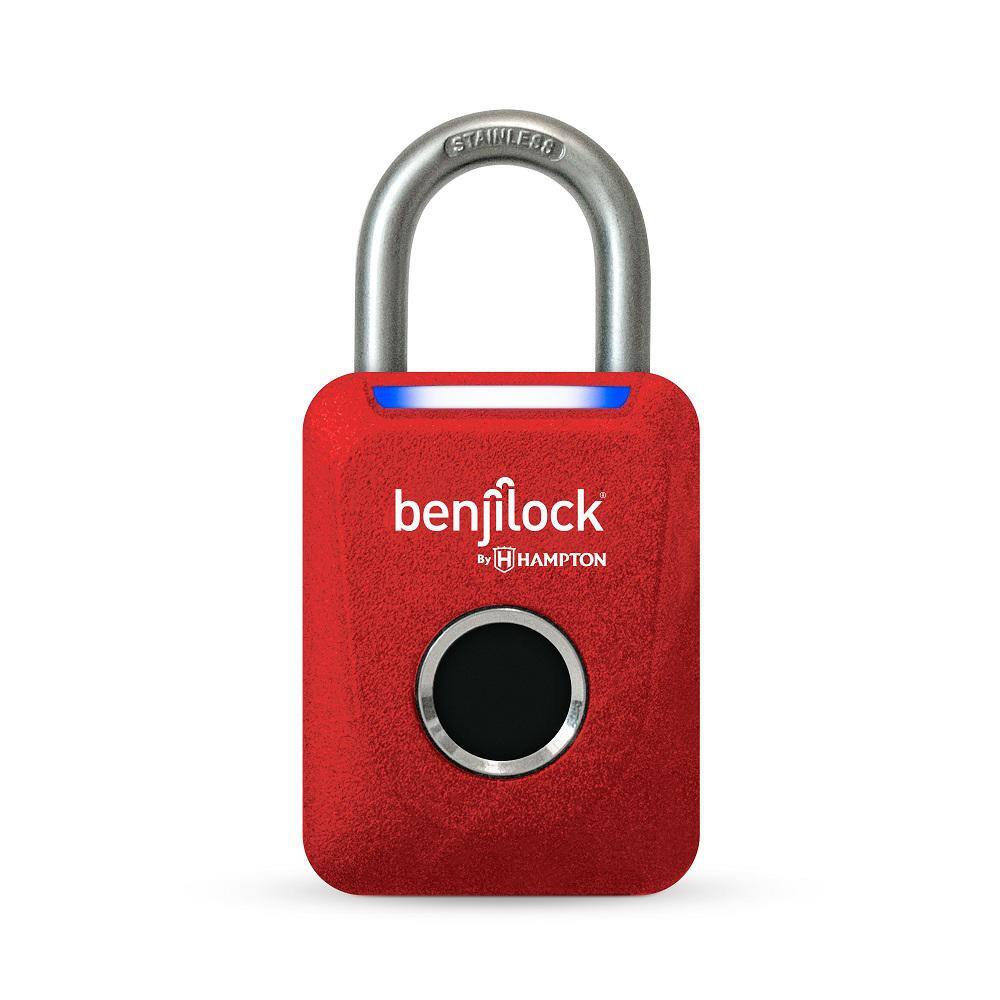 BENJILOCK BY HAMPTON 35 mm Fingerprint Sport Padlock, Matte Red ...
