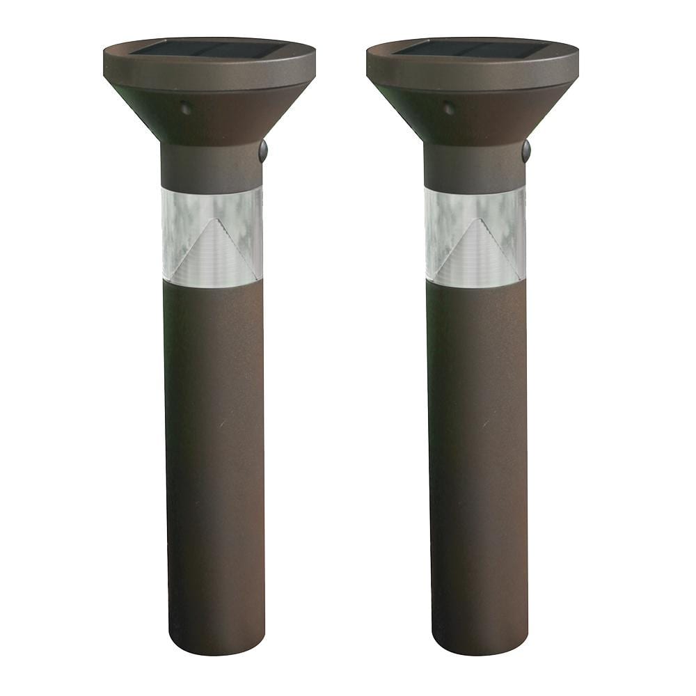 Feit Electric OneSync Landscape 40 Lumens Bronze Solar Integrated LED Bollard Light with Dusk-To ...