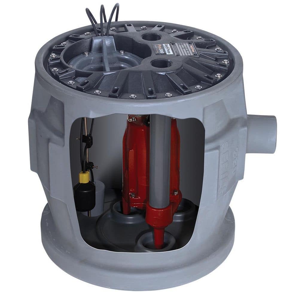 Liberty Pumps ProVore380-Series 1 HP Sewage Pump Package with 10 ft ...