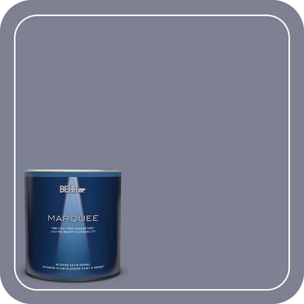 BEHR MARQUEE 1 qt. #620F-5 Majestic Mount Satin Enamel Interior Paint ...