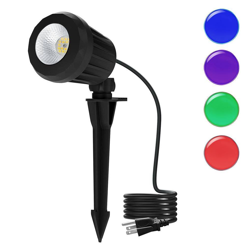 120V Black Plug in Outdoor IP67 Waterproof Spotlight with No Bulbs ...