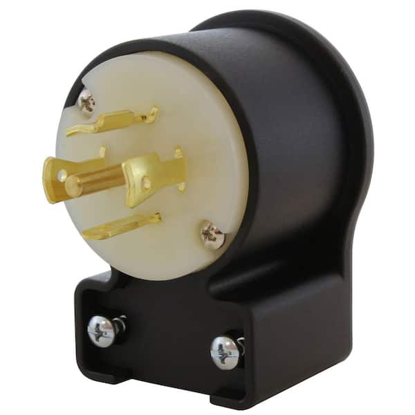AC WORKS NEMA L21-20P 20A 3-Phase 120/208V 3PY, Elbow 5-Wire Locking ...