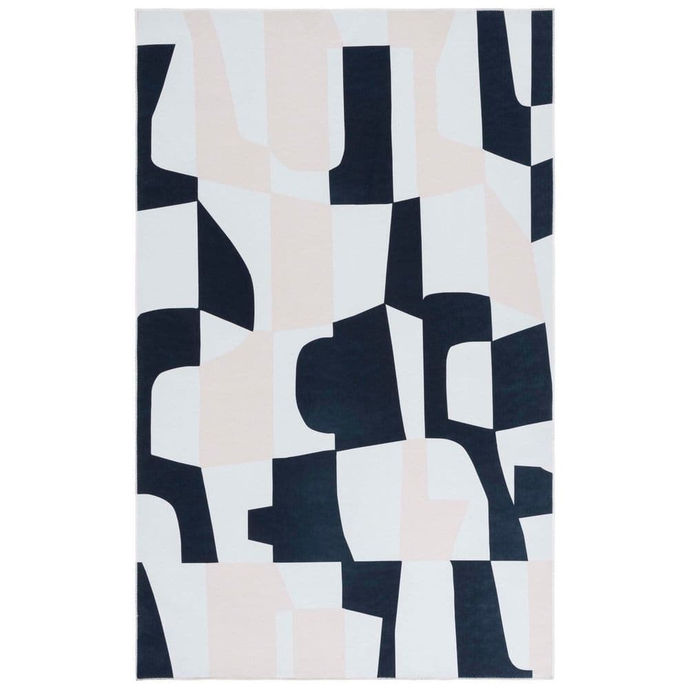 SAFAVIEH Malibu Ivory/Beige 6 ft. x 9 ft. Machine Washable Modern ...