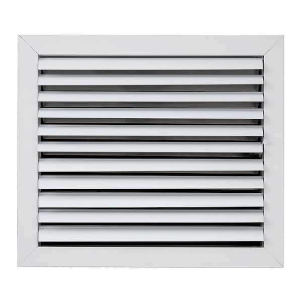 ACLAMINAIRE 14 in. x 12 in. 1-Way Aluminum Ceiling Diffuser in White L ...