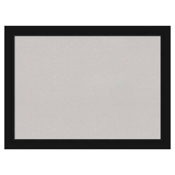 Amanti Art Avon Black Framed Grey Corkboard 31 in. x 23 in Bulletin ...