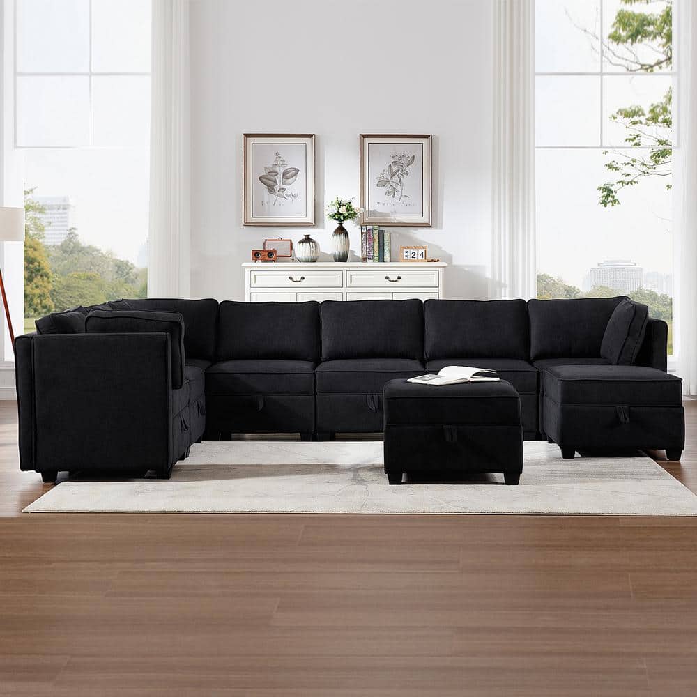 Reviews for Morden Fort 108.5 in. 9-Piece Oversized Modular Sofa Couch ...