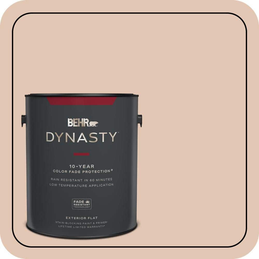 BEHR DYNASTY 1 gal. #S210-2 Tapestry Beige Flat Exterior Stain-Blocking ...