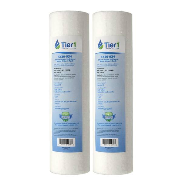 Tier1 Replacement for GE FXUSC 30 mic 10 in. x 2.5 in. Sediment Water ...