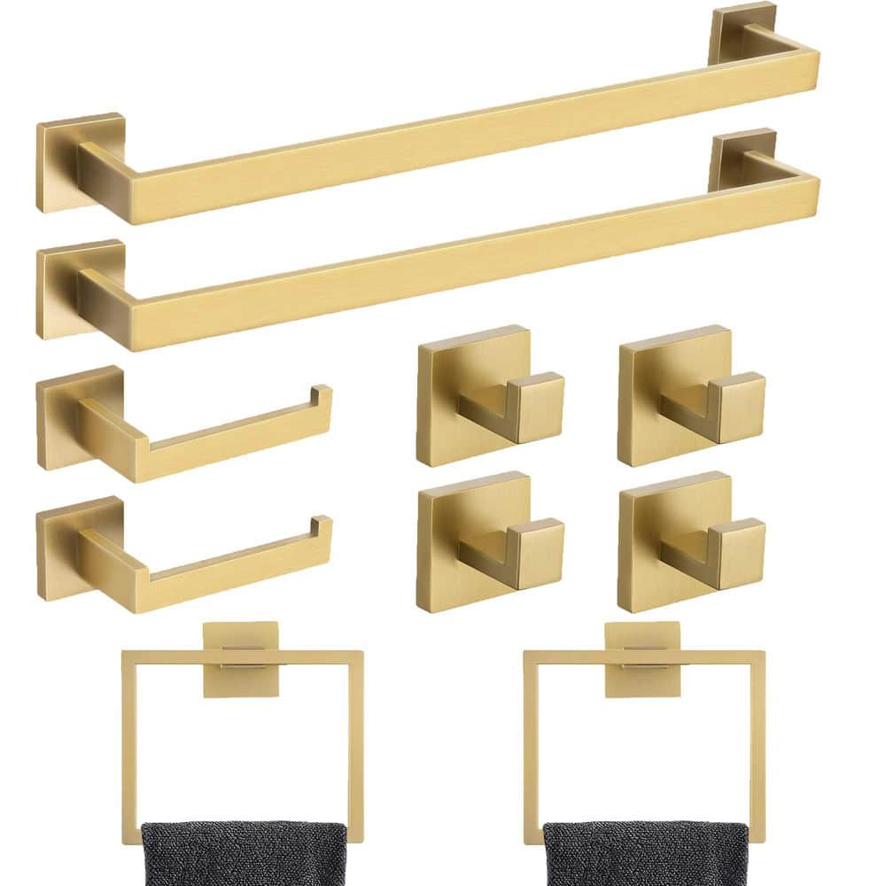 YSQCAR 10-Piece Bath Hardware Set with Towel Ring Toilet Paper Holder ...