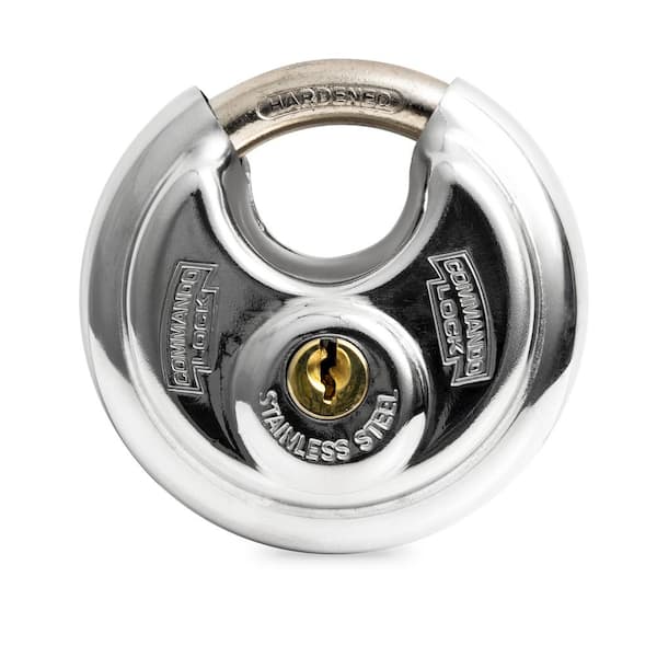 Commando Lock 2-3/4 in. W Stainless Steel Keyed Disc Keyed Padlock 3 ...
