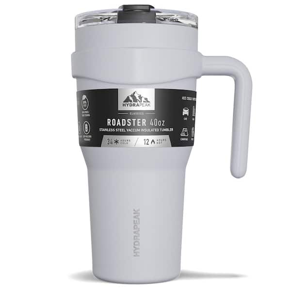HYDRAPEAK Roadster 40 oz. Ice Stainless Steel Dual lid Vacuum Insulated ...