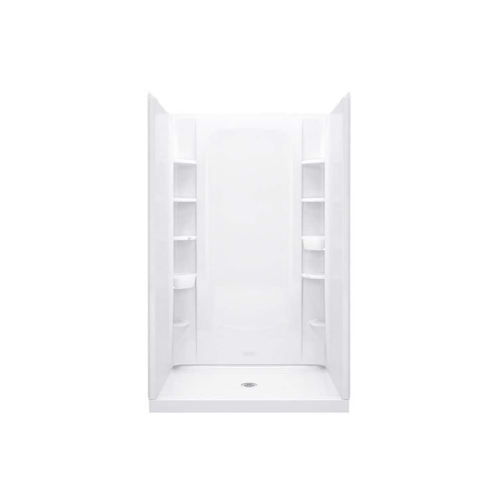 Sterling STORE+ 48 in. x 34 in. Single Threshold Center Drain Shower ...
