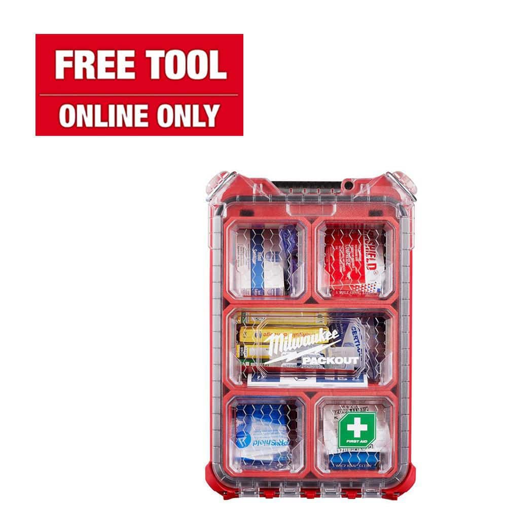 Milwaukee Class A Type 3 Compact Packout First Aid Kit (79-Piece) 48-73 ...