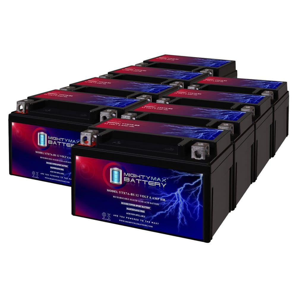 MIGHTY MAX BATTERY YTX7A-BS 12V 6AH Replacement Battery compatible with ...