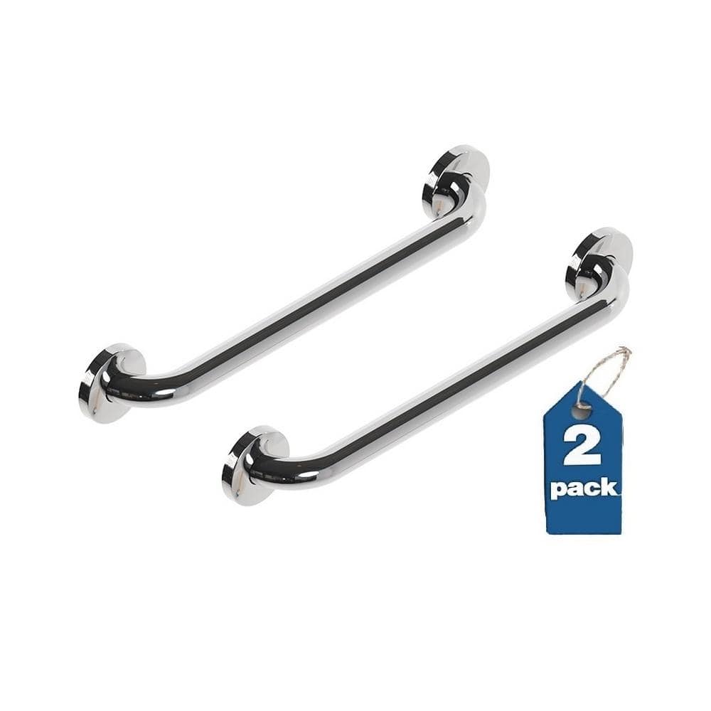 HEALTHCRAFT Easy Mount 18 in. Grab Bar ADA Compliant for Bath and ...