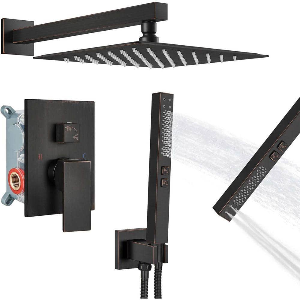 PICTURESQUE CENDU LLC 1-Handle Wall Mount Shower Trim Kit in Oil Rubbed ...