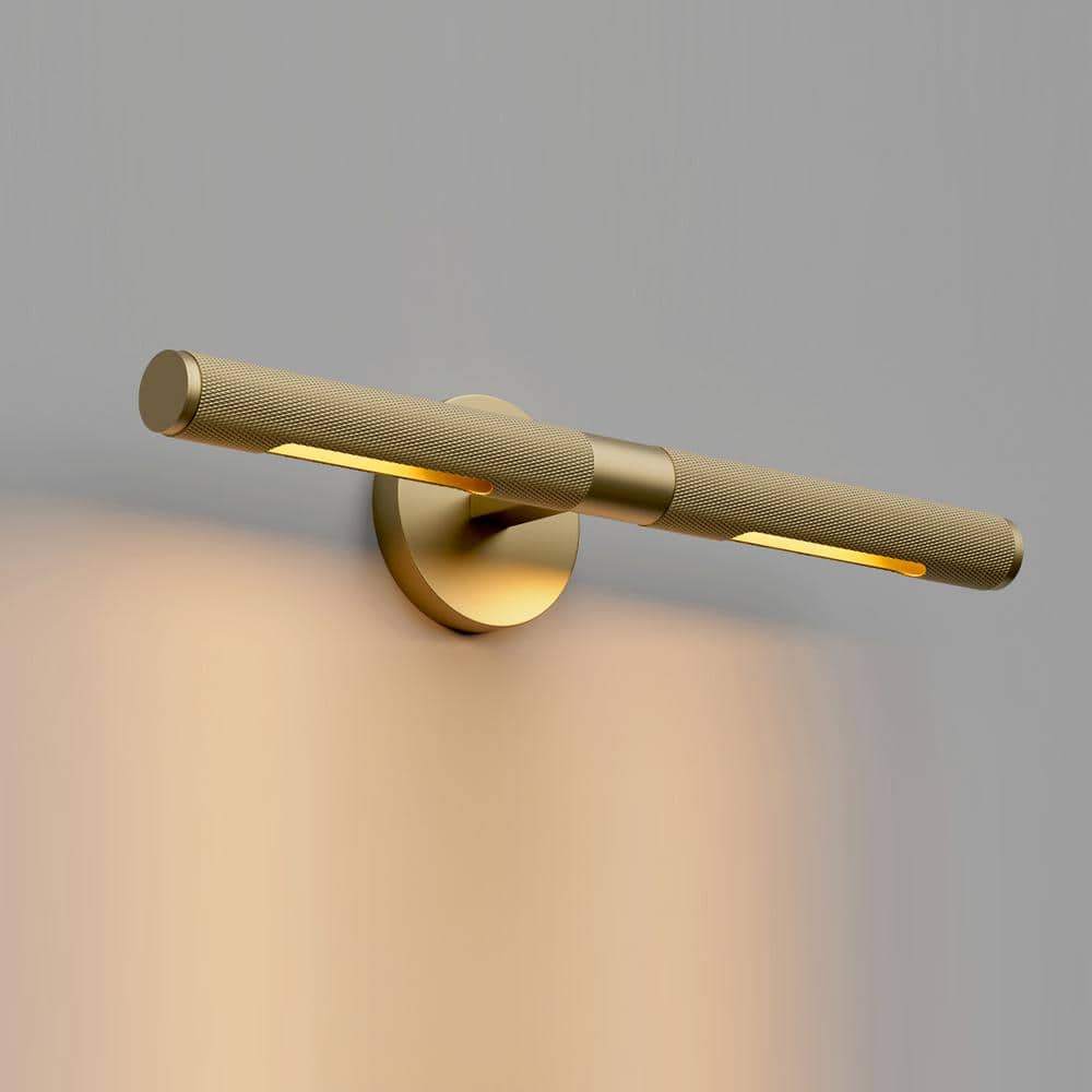 YUYI 24 in. 1-Light Gold Wall Sconce, Picture Lights for Wall, Modern ...