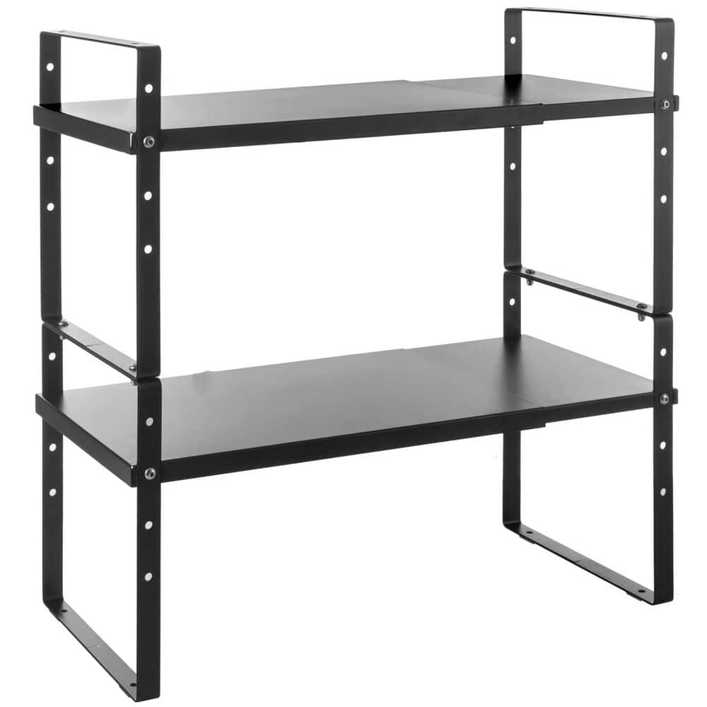 Wudkey Expandable Kitchen Cabinet Shelf Organizer, Adjustable Pantry ...