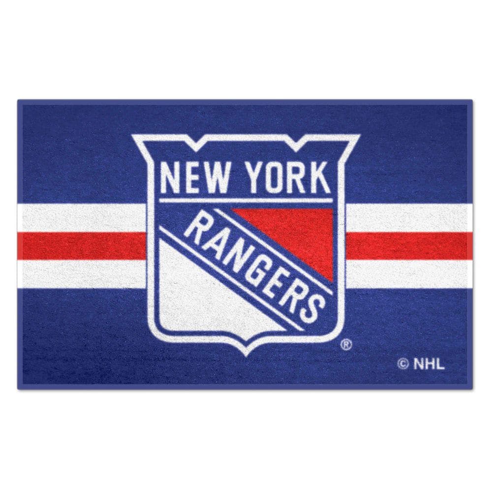 FANMATS New York Rangers Blue 1.5 ft. x 2.5 ft. Starter Area Rug 31944 ...
