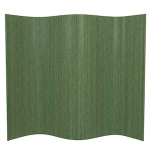 Reviews for RED LANTERN Bamboo Wave 72.25 in. Distressed Green Room ...
