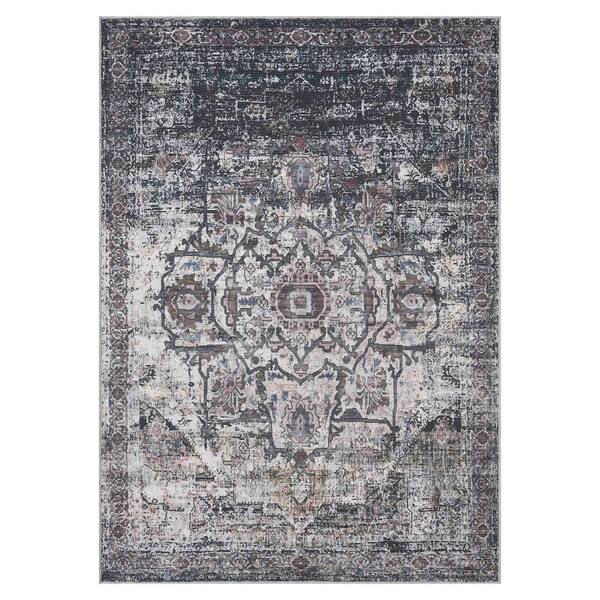 Amer Rugs Alaska Beige/Gray 9 ft. x 12 ft. Medallion Area Rug ALA292119 ...