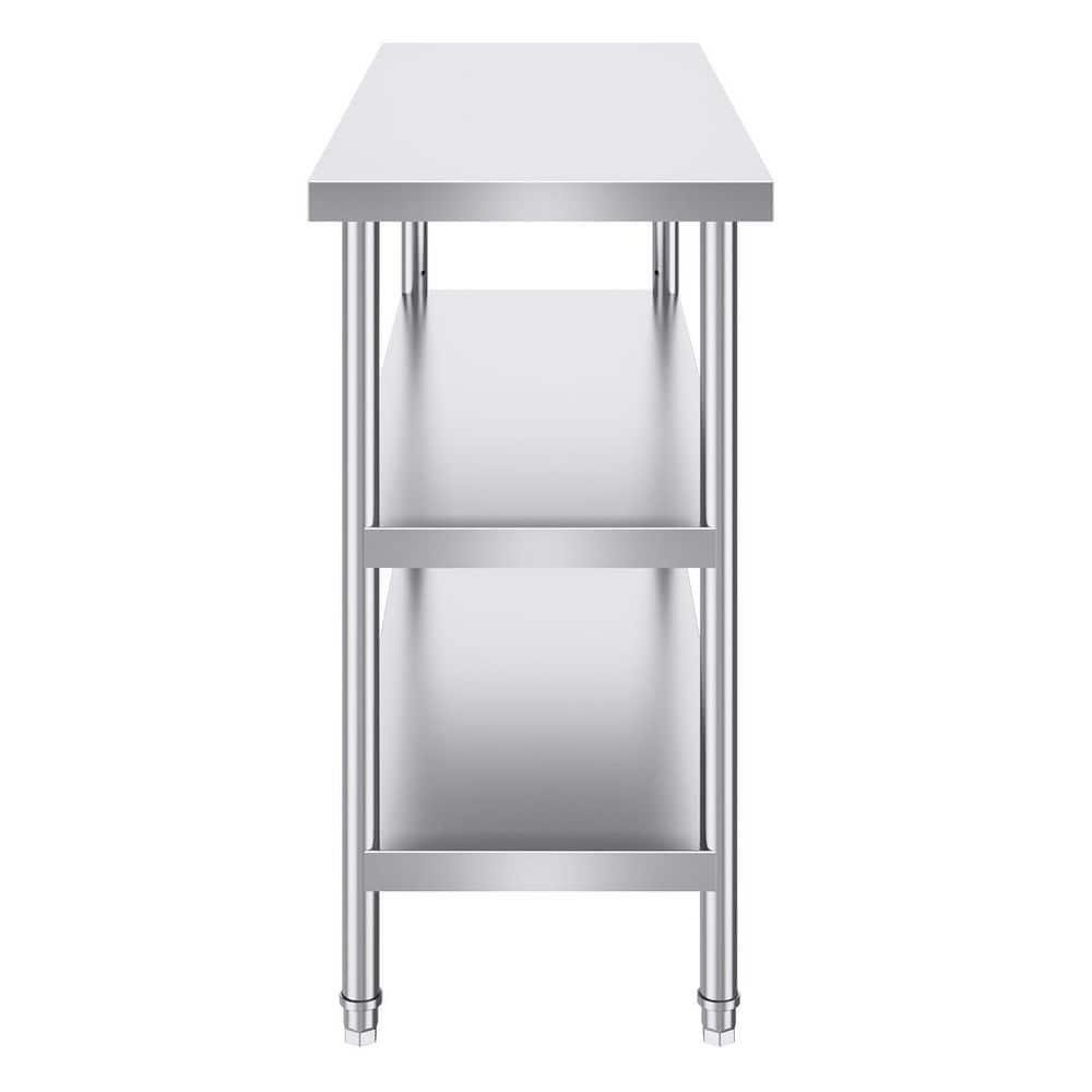 SKYSHALO 18 x 48 x 34 In. Stainless Steel Food Prep Table, Commercial ...