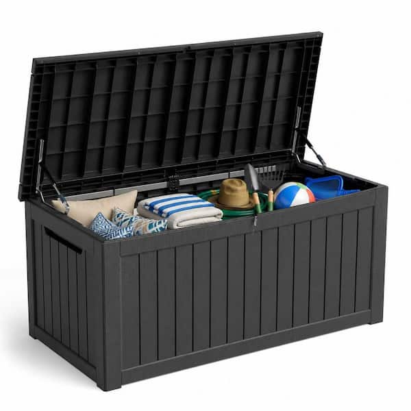 Reviews for Neviorone 270 Gal. Extra Large Black Wood Grain Resin Deck ...