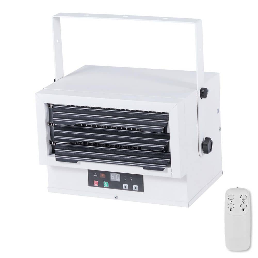 SKYSHALO Electric Garage Heater, 5000-Watt (2500/5000W) Ceiling Mounted ...