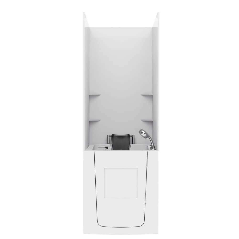 Universal Tubs Rampart Wall Series 32 in. x 37 in. Left Side Drain Air ...