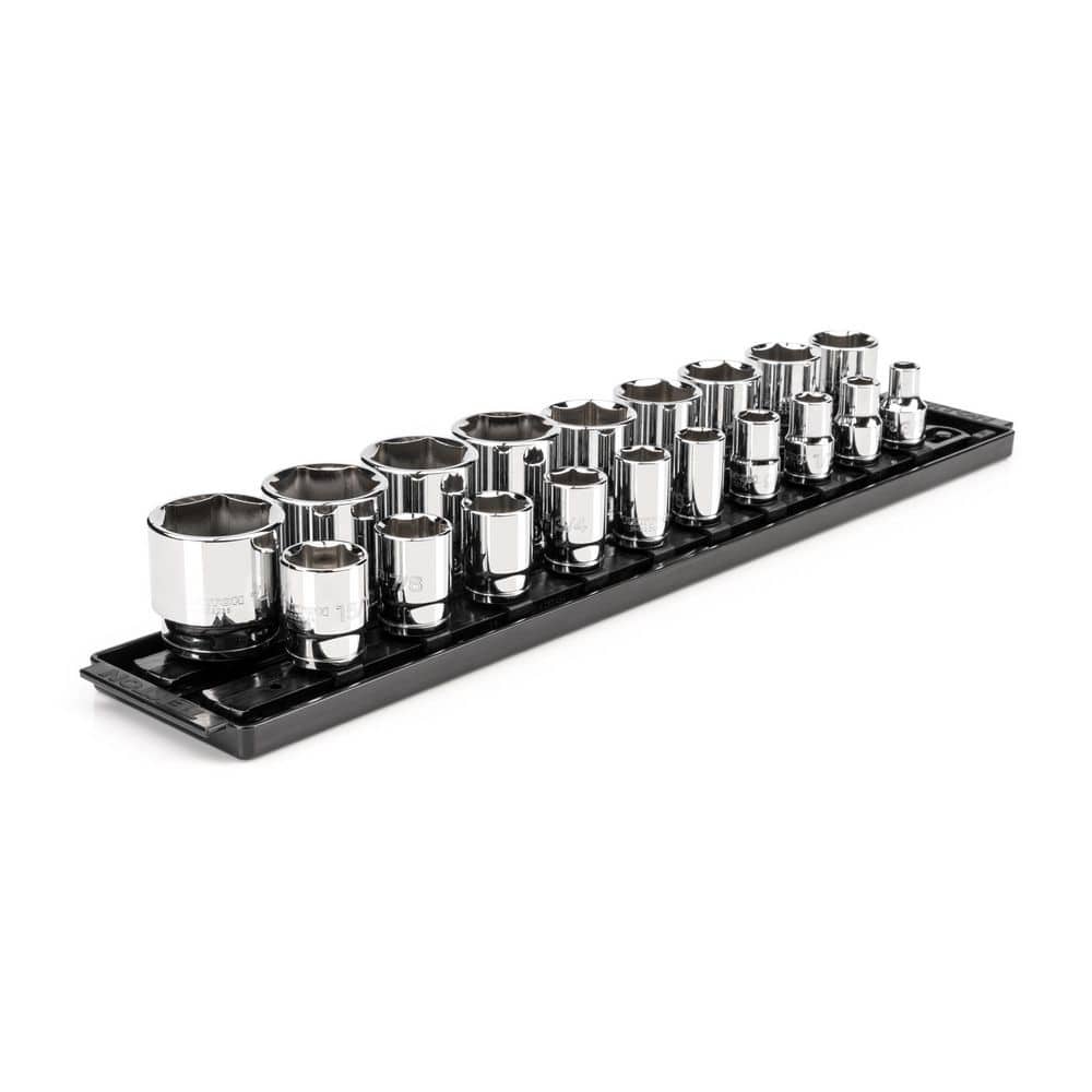TEKTON 1/2 in. Drive 6-Point Socket Set, (19-Piece) (3/8 - 1-1/2 in ...