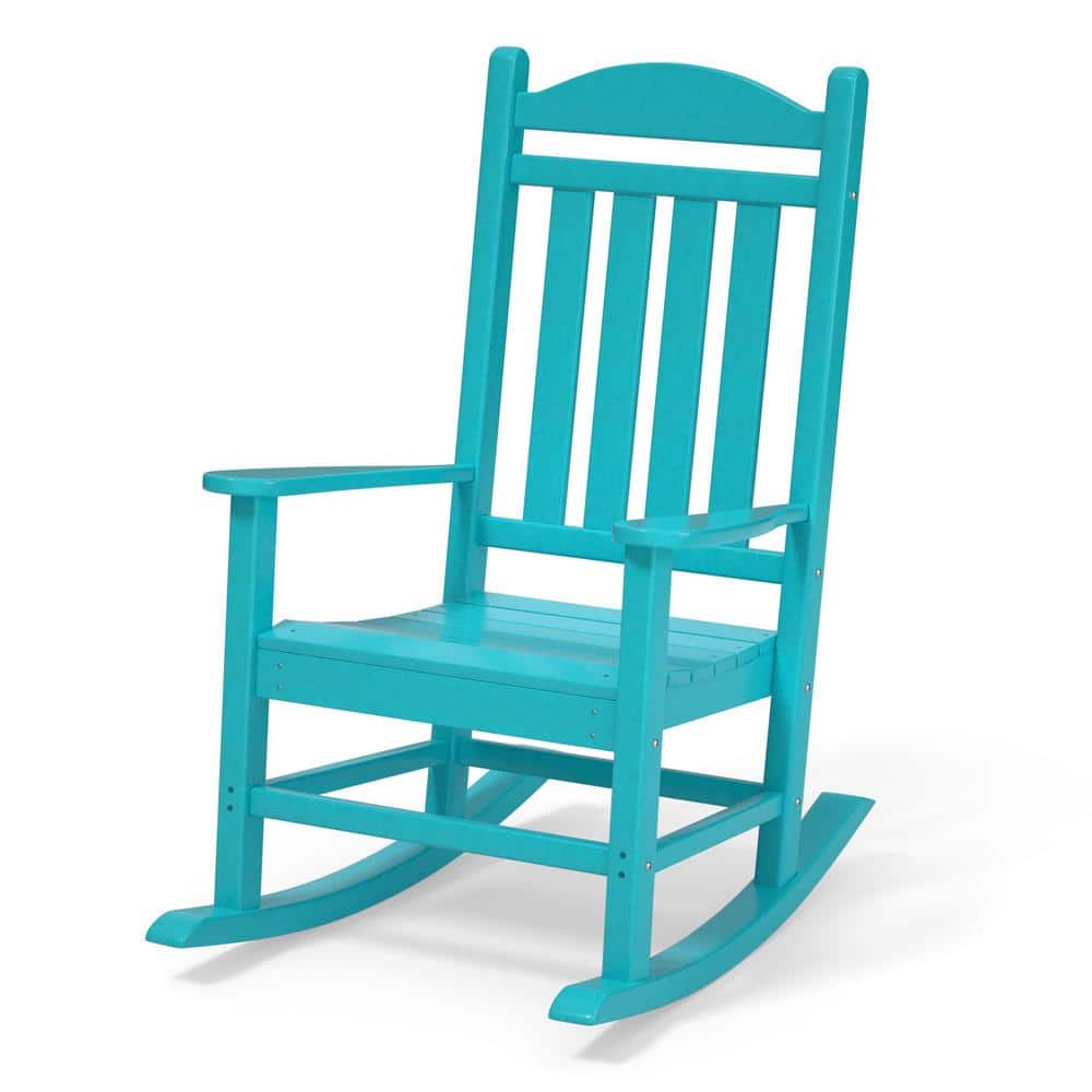 TIRAMISUBEST Blue Plastic Outdoor Rocking Chair D0XY102HAP9BA - The ...