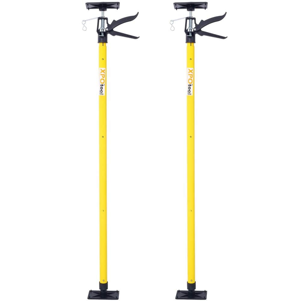 Tatayosi 2-Pack Yellow Steel Adjustable Support Pole Jack Post Hand ...