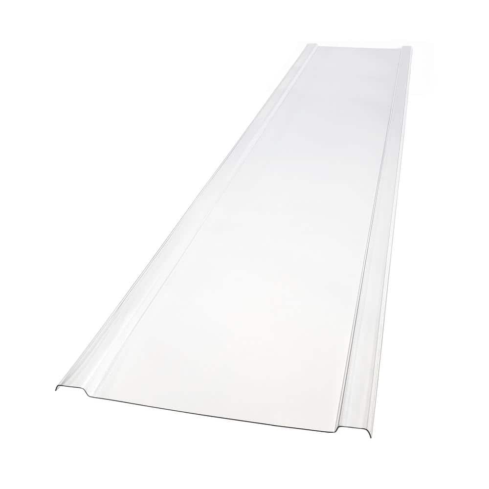Palram 2.24 ft. x 12 ft. EZ Glaze Corrugated Polycarbonate Roof Panel ...