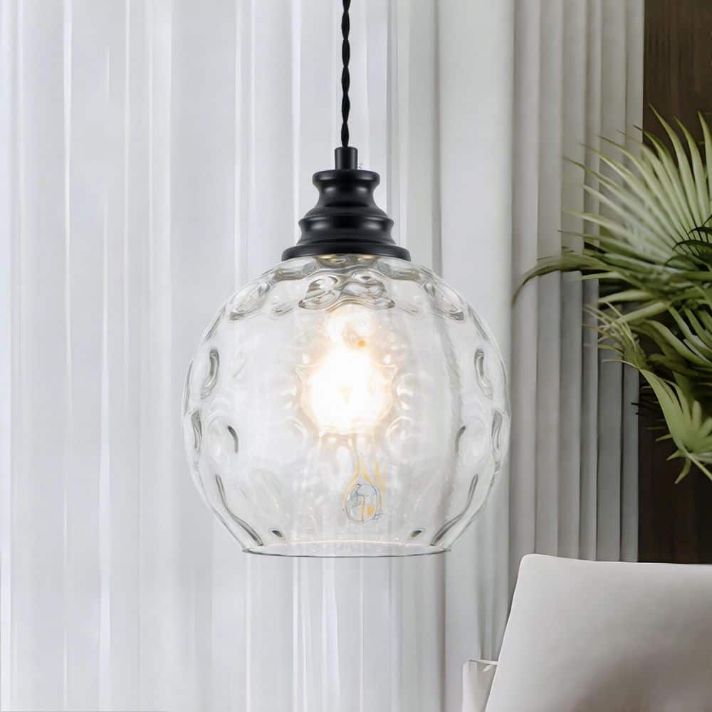 Henveton 1-Light Black Modern Pendant Light for Kitchen Island with ...