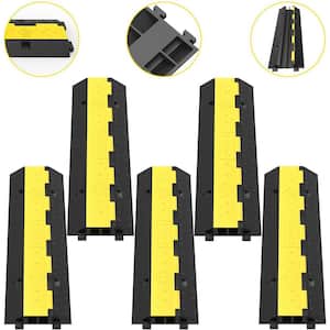 VEVOR 1-Channel Rubber Cable Protector Ramps 22046 lbs. Loading Cable ...